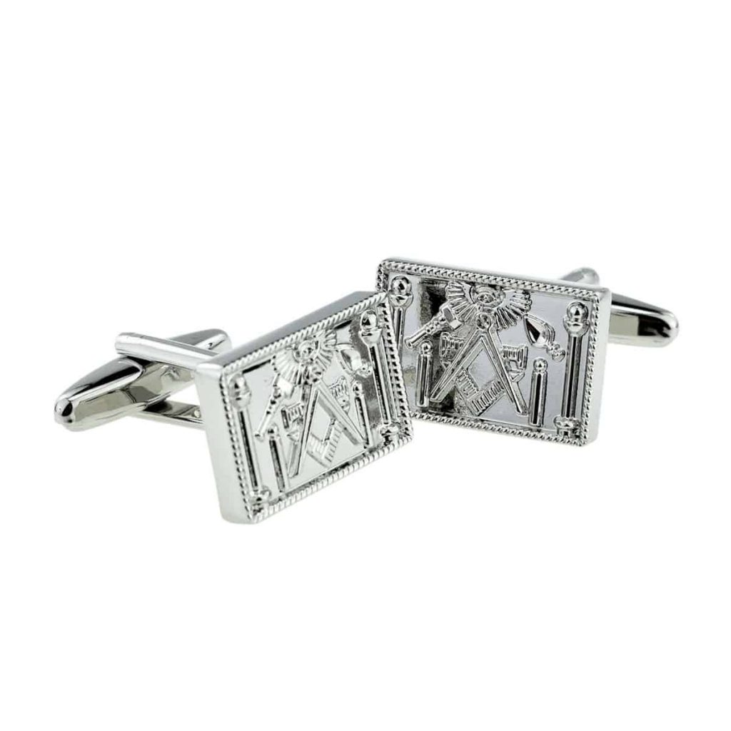 Masonic Crossed Keys Engraved Cufflinks - Regalia Store UK