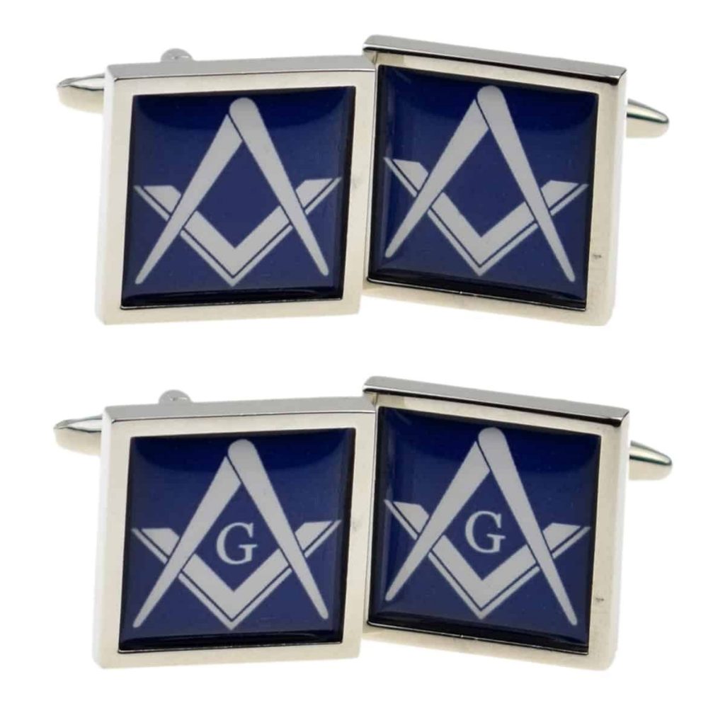 Black & Gold Round Masonic Cufflinks - Regalia Store UK